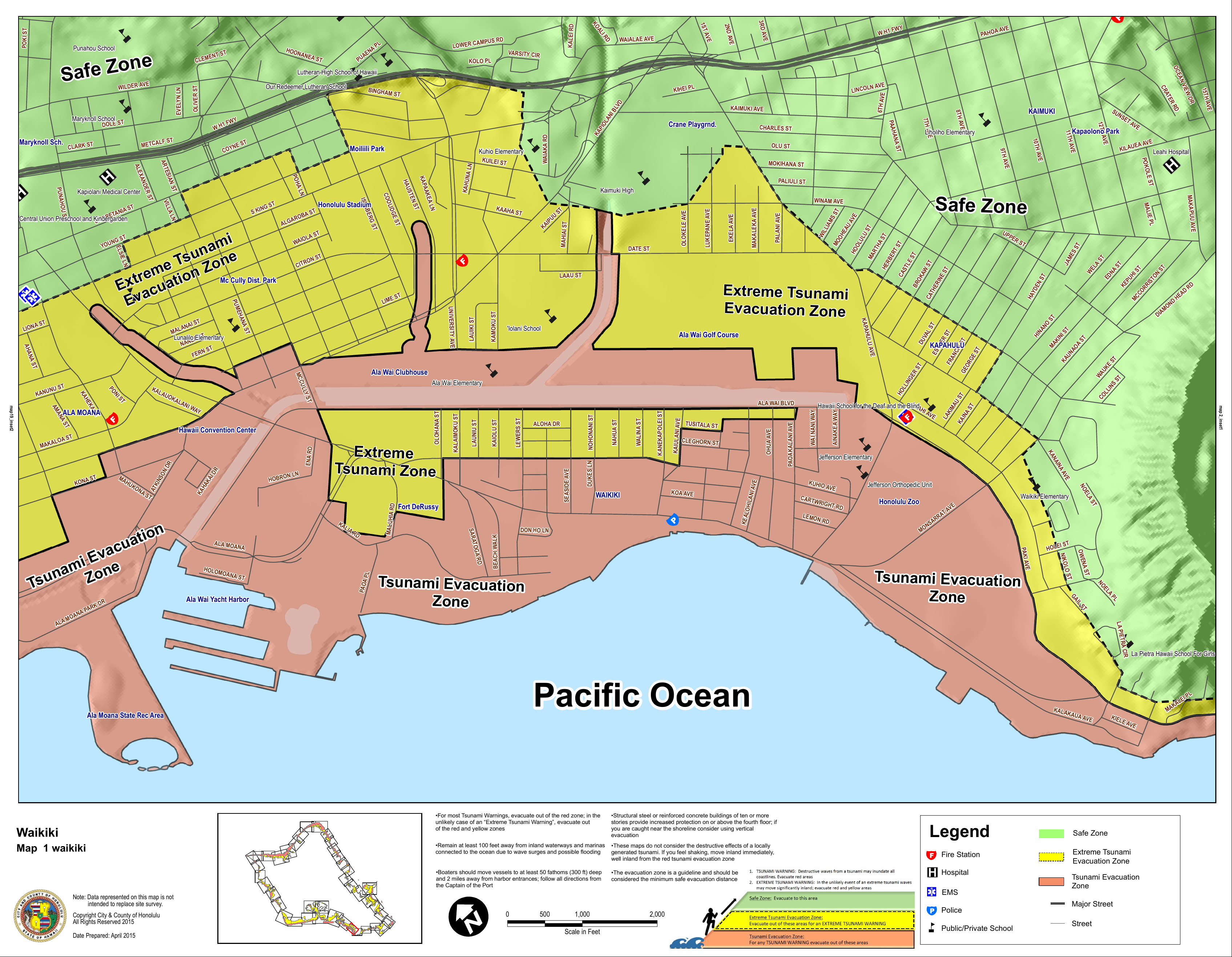 Hawaii State Tsunami Evacuation Maps Hawaii State Tsunami Evacuation Maps